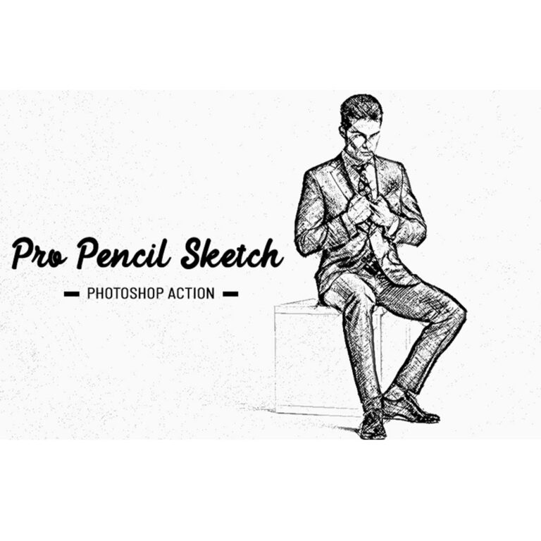 Pro Pencil Sketch Photoshop Action - MasterBundles