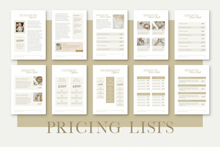 Services and Pricing Guide Template – MasterBundles