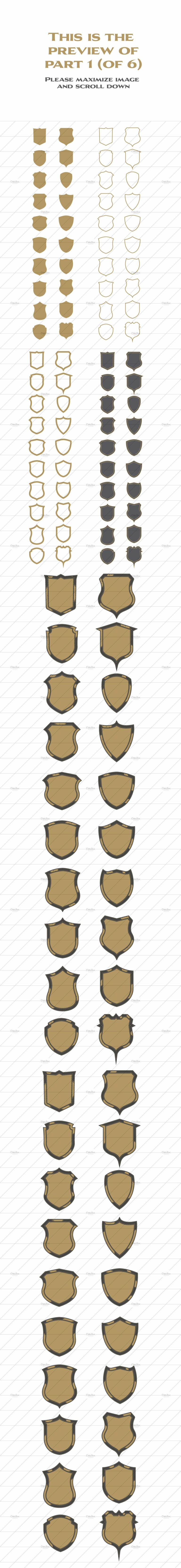 1080 Vector Shields Shapes – MasterBundles