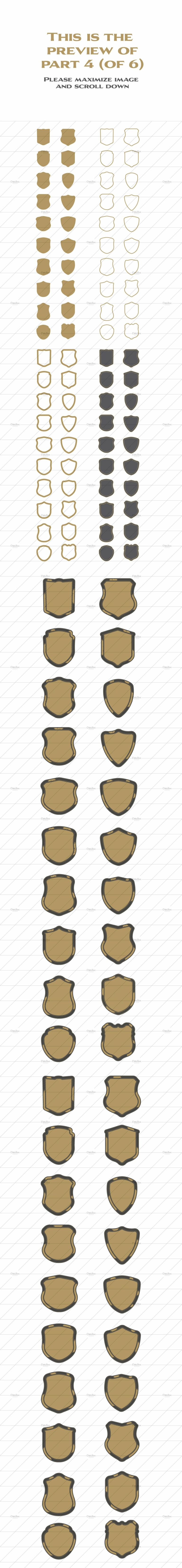 1080 Vector Shields Shapes – MasterBundles