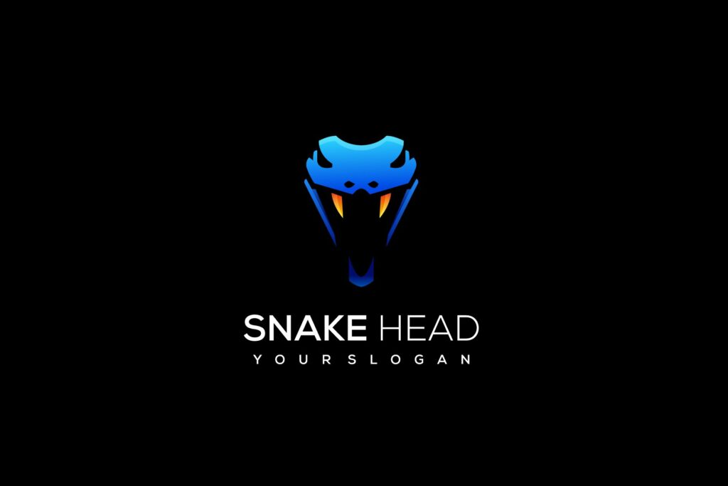 snake head logo design gradient – MasterBundles
