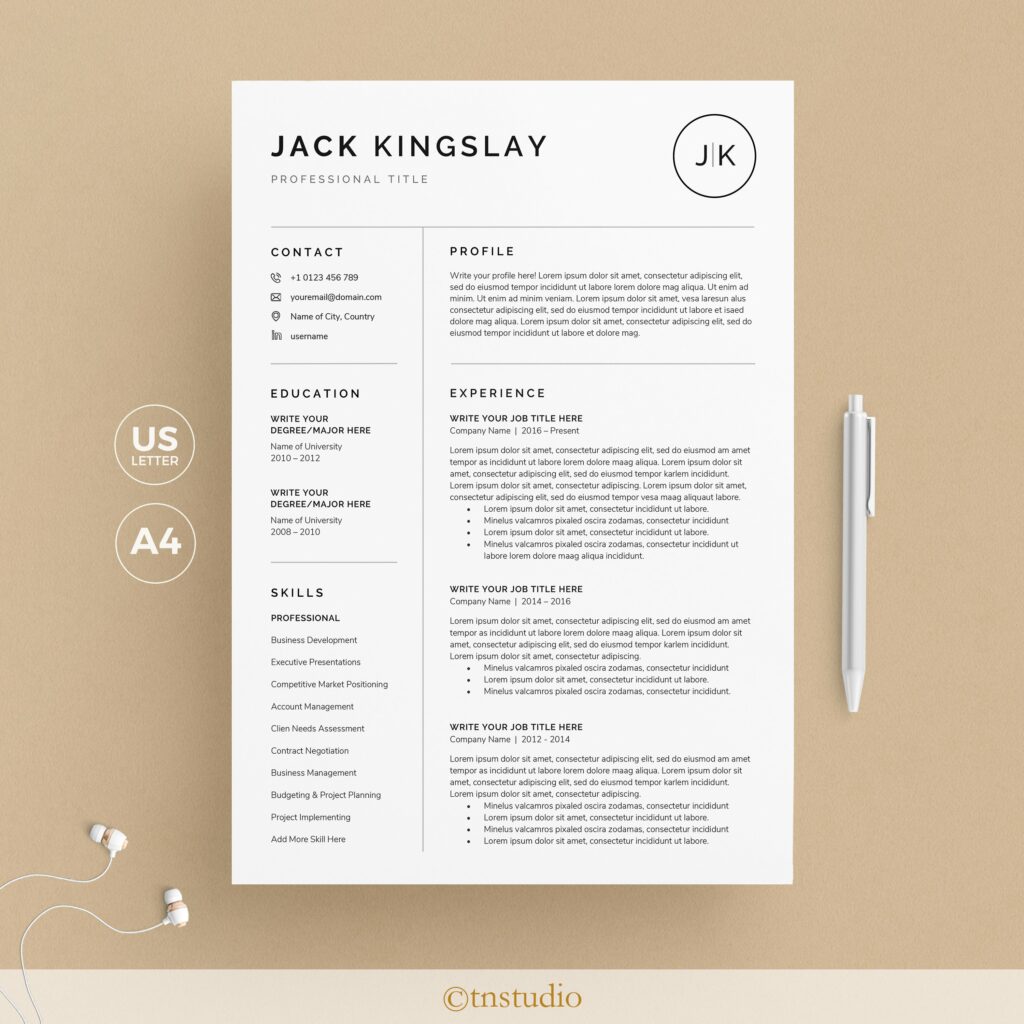 Resume/CV - JK – MasterBundles