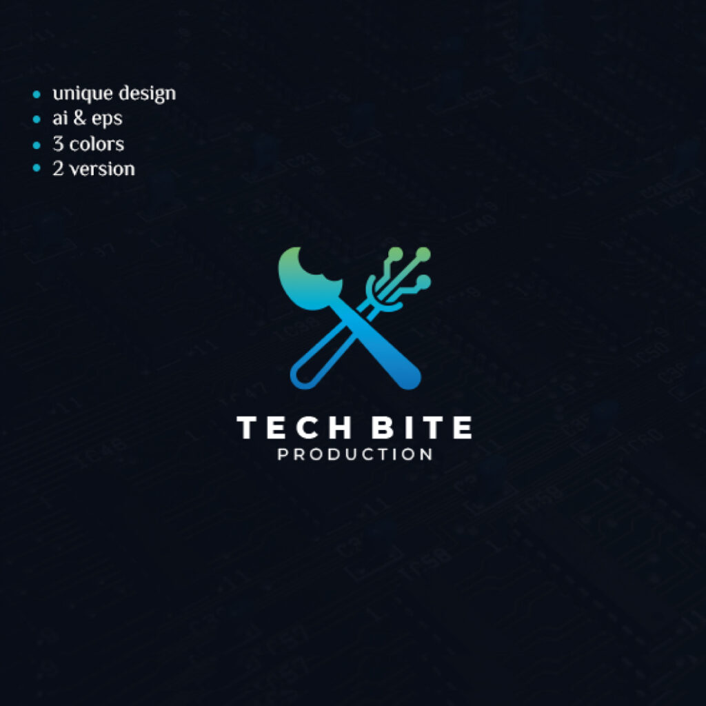 Tech Bite Logo Design - MasterBundles