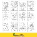 Kids Making Outdoor Barbeque BBQ Food Party Activity Coloring Set ...