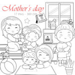Mother's Day Activity at Home With Kids Boy and Girl With Love Digital ...