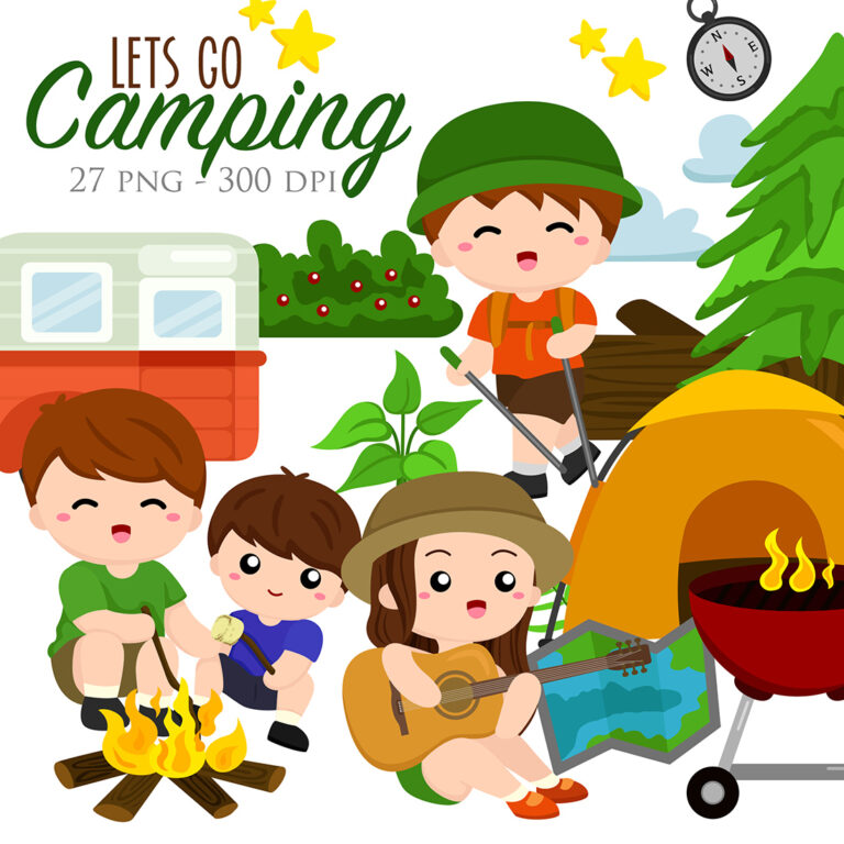 Happy Kids Doing Nature Fun Outdoor Camping Activity on Holiday ...