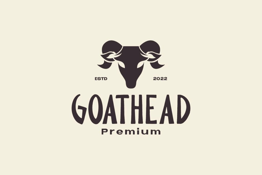 vintage head cattle goats logo – MasterBundles