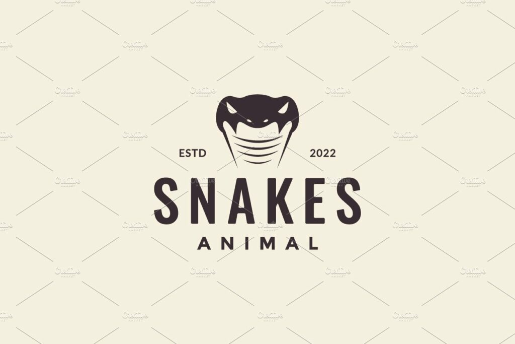 head cobra snake hipster logo design – MasterBundles