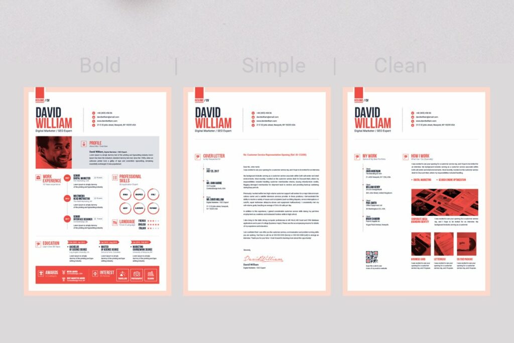 Word Resume / CV Template Design – MasterBundles