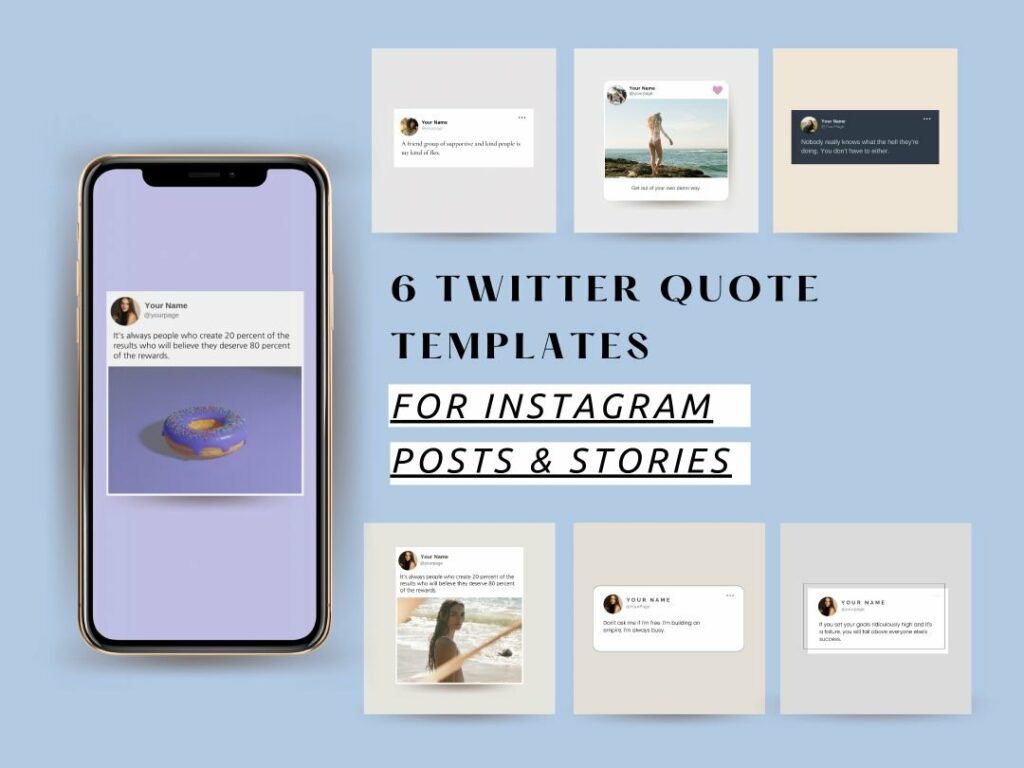 Twitter Quote Post Canva Template – MasterBundles