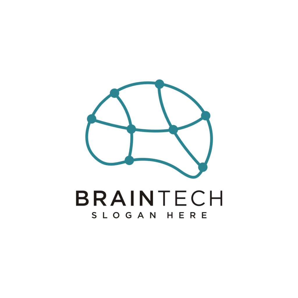 brain technology logo design vector template - MasterBundles