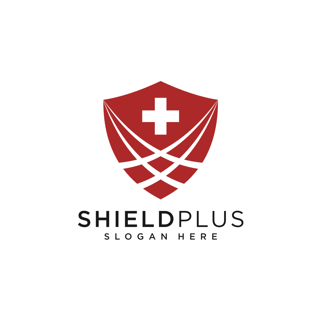 red shield with cross logo vector - MasterBundles