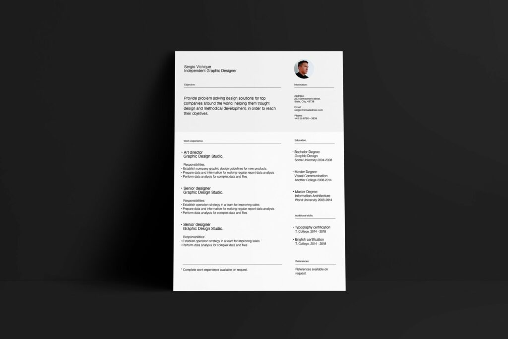 Minimal CV, letterhead & card bundle – MasterBundles