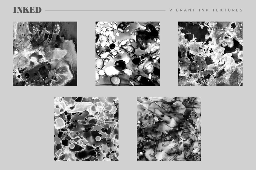 Inked: Abstract Ink Textures – MasterBundles