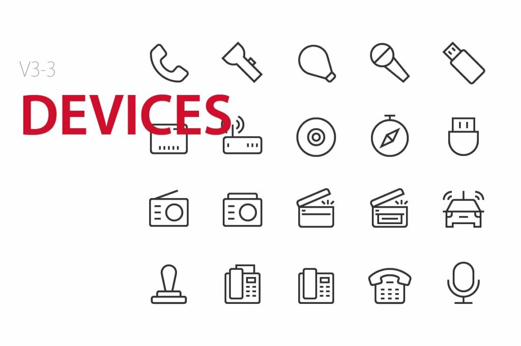 60 Devices UI Icons – MasterBundles