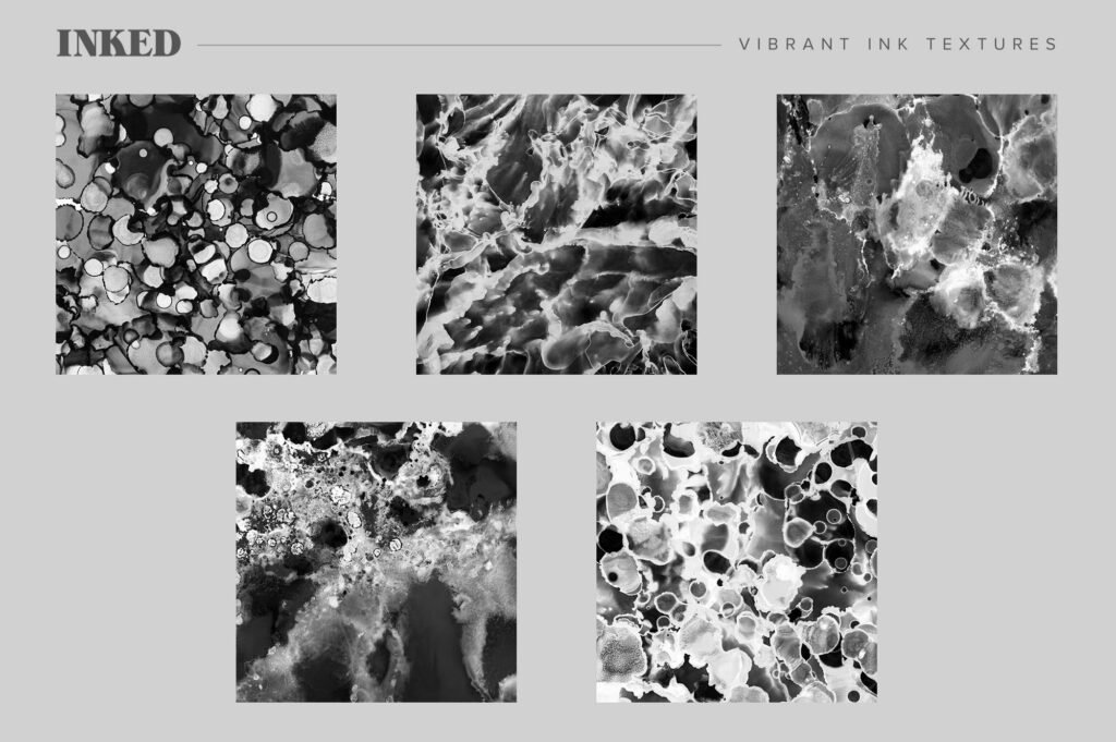 Inked: Abstract Ink Textures – MasterBundles