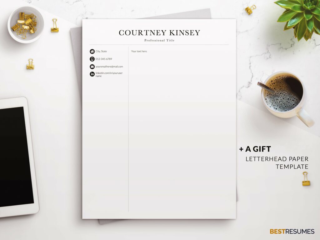 2 Page Resume Template / CV Word – MasterBundles