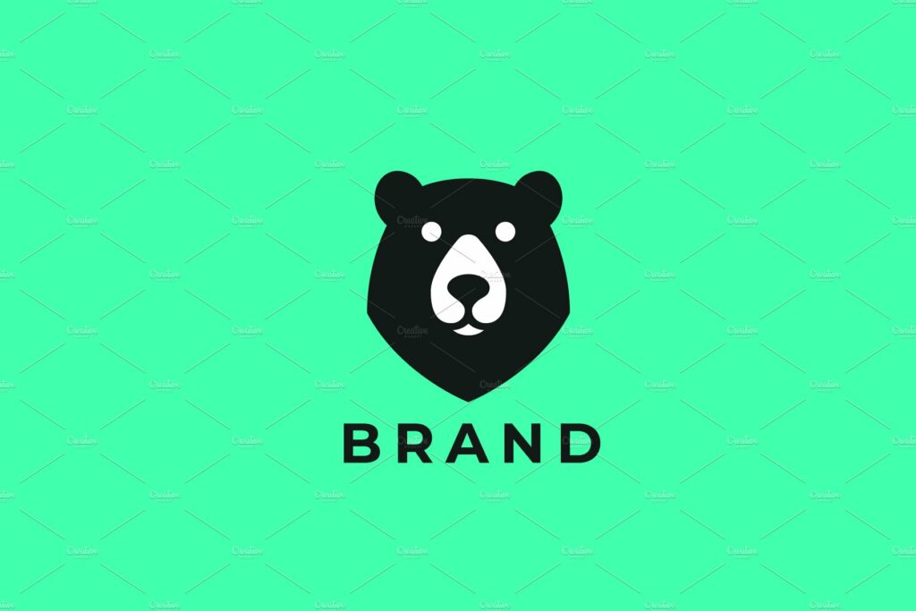 Bear head logo icon design template. – MasterBundles
