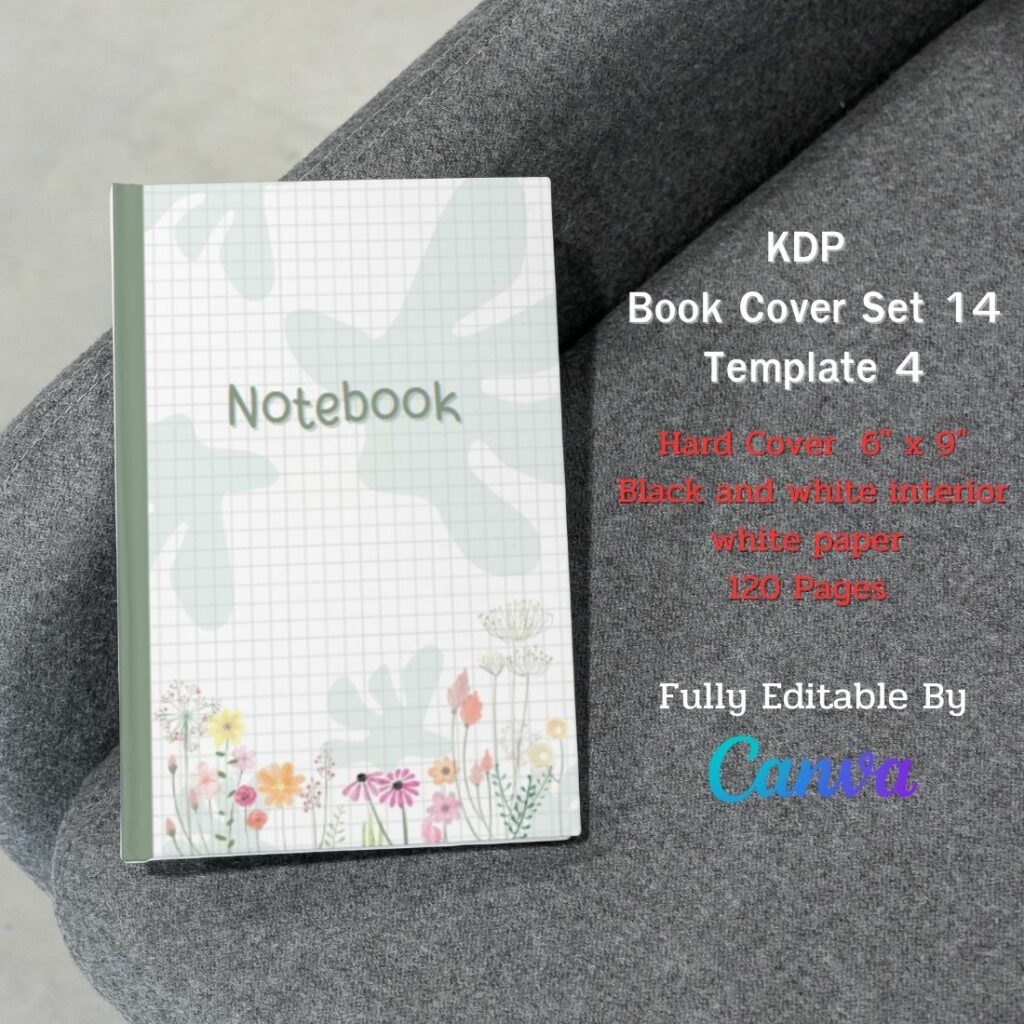 KDP Book Cover Set #14 Canva Template - Hard Cover - MasterBundles