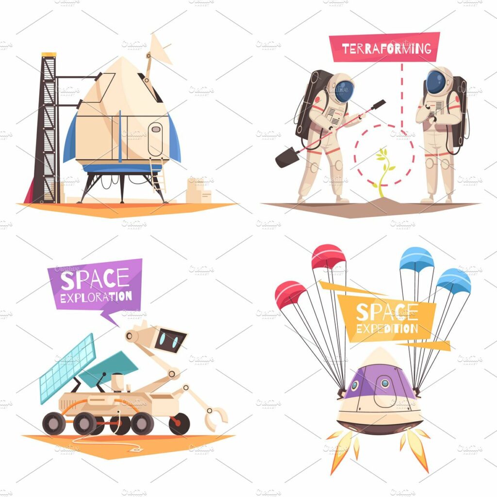 Space technology concept set – MasterBundles