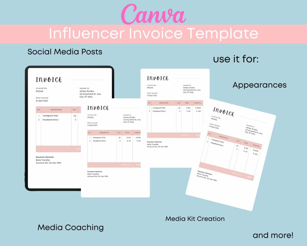 Invoice Template -Editable in Canva – MasterBundles