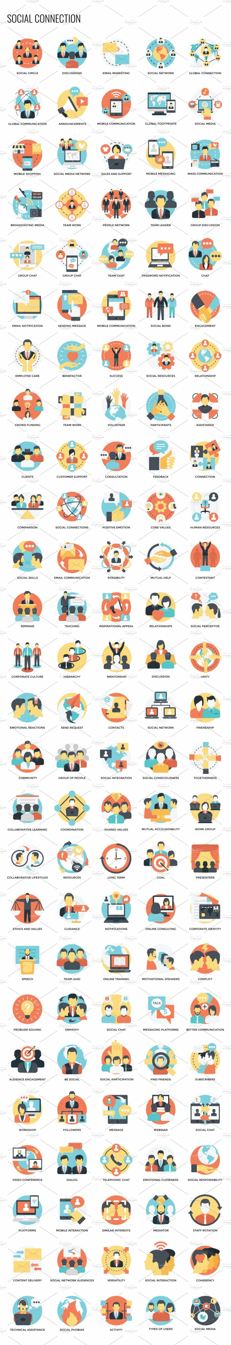 2480 Flat Vector Icons – MasterBundles