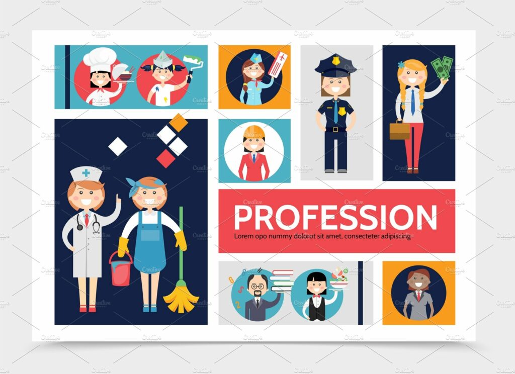 Profession icons infographic set – MasterBundles