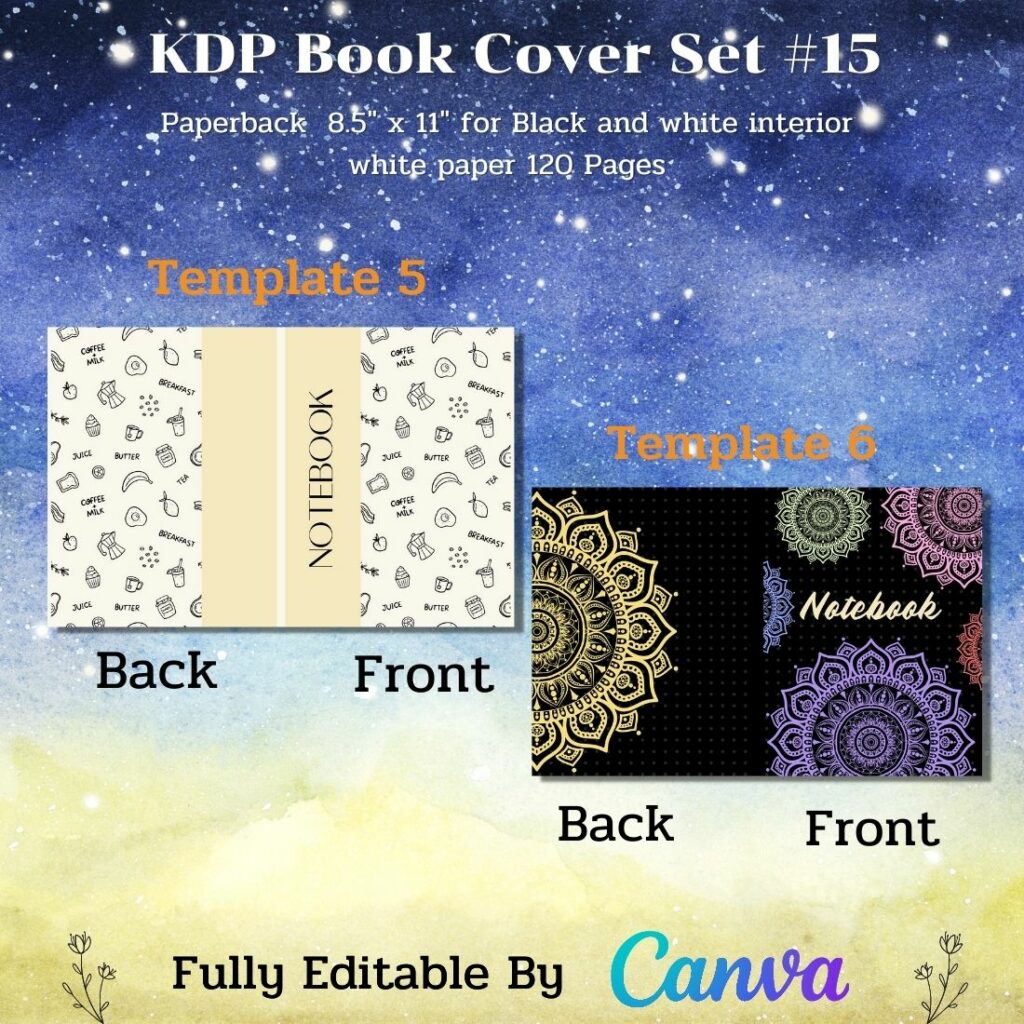 KDP Book Cover Set #15 Canva Template – Paperback - MasterBundles