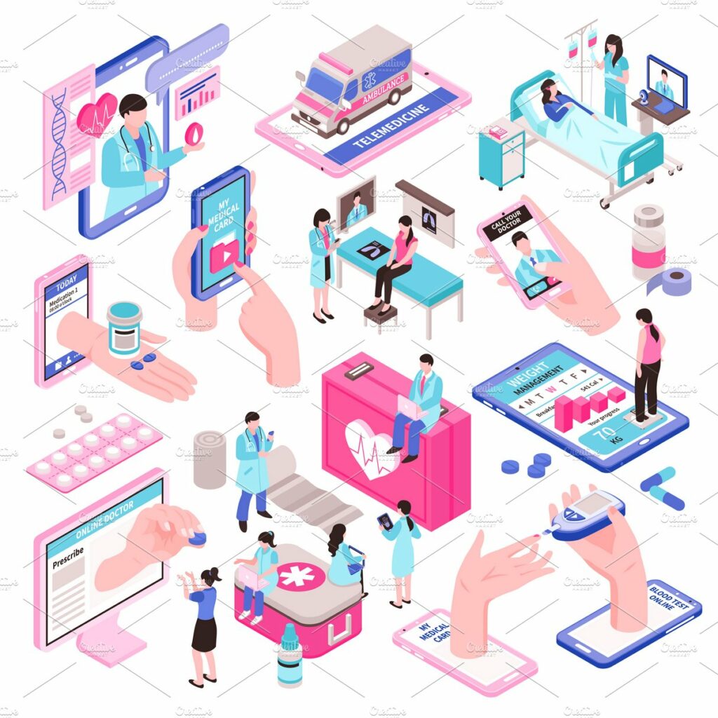 Online medicine elements set – MasterBundles