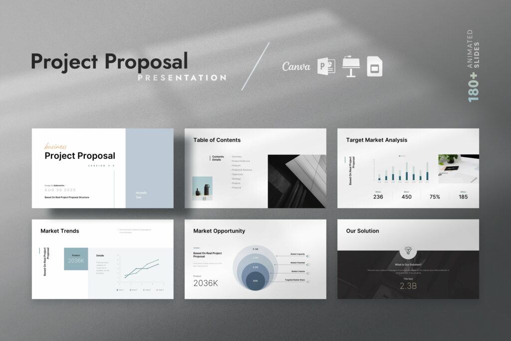 Project Proposal Powerpoint Template – MasterBundles
