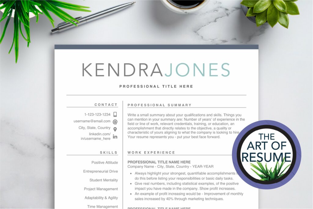 Professional Resume Template CV Word – MasterBundles