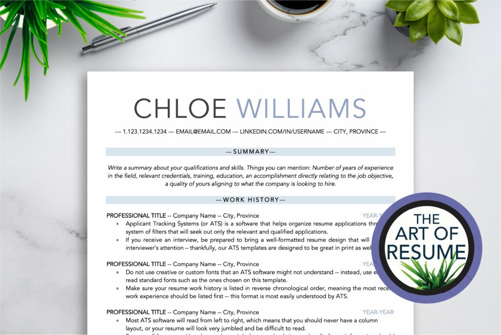 ATS Resume CV Template Design – MasterBundles