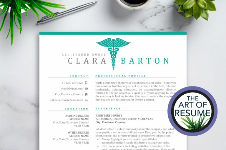 Nurse Resume Template Medical CV EMT – MasterBundles