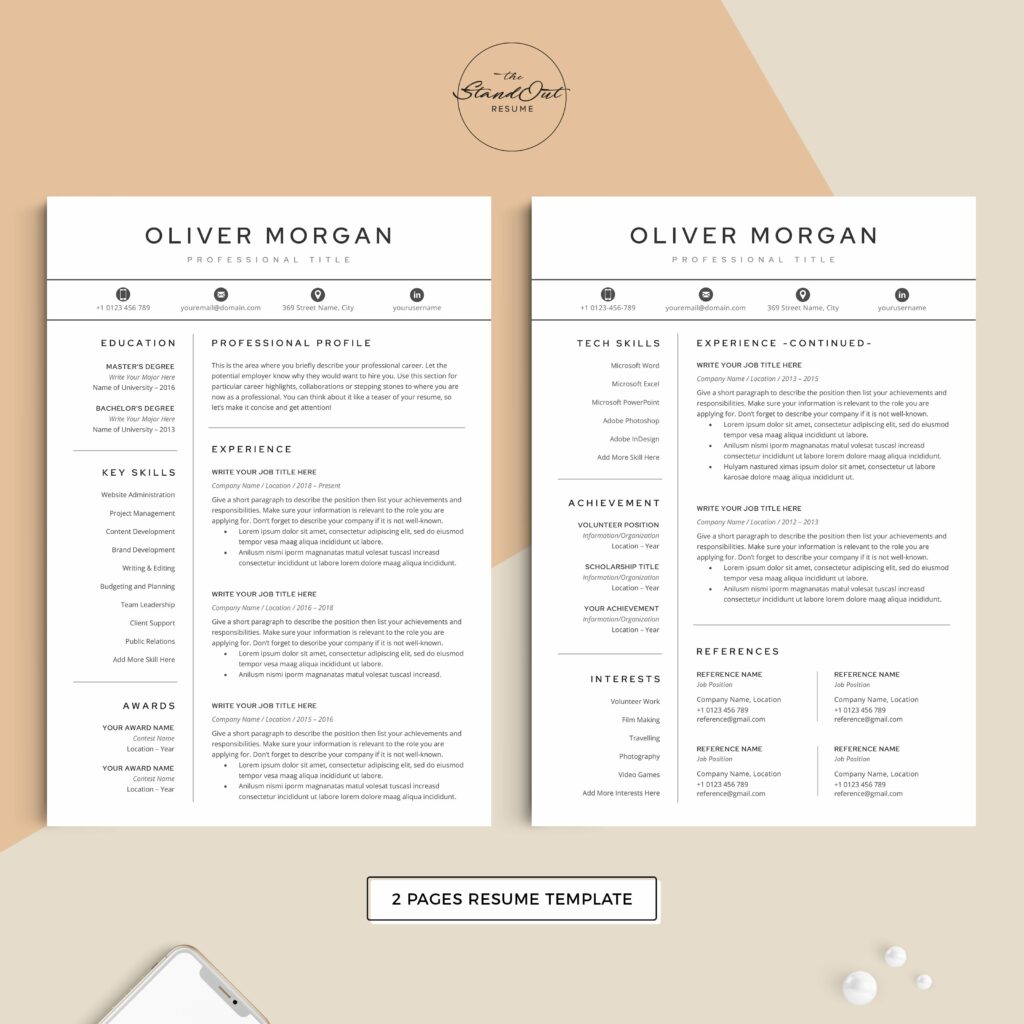 Resume/CV Template BUNDLE – MasterBundles