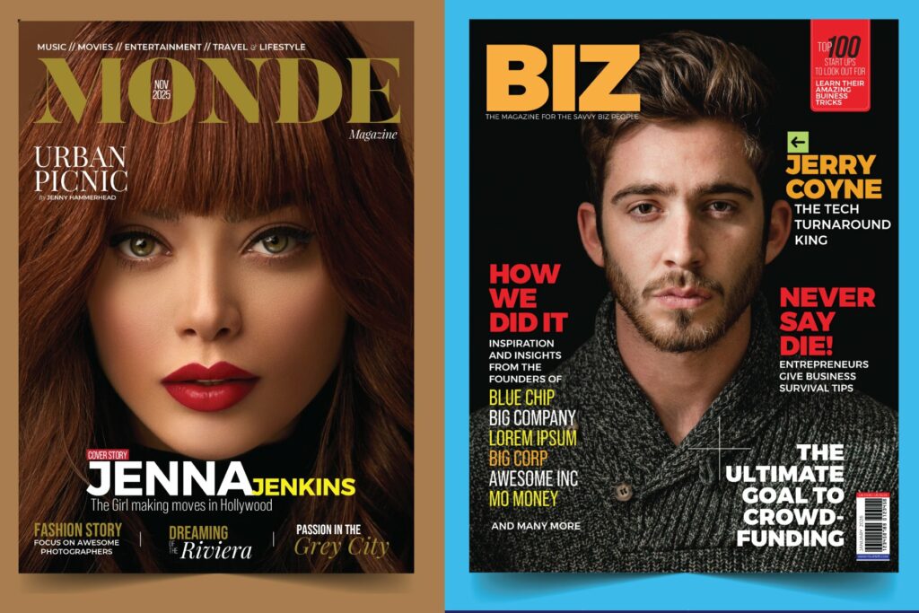 Magazine Cover templates – MasterBundles