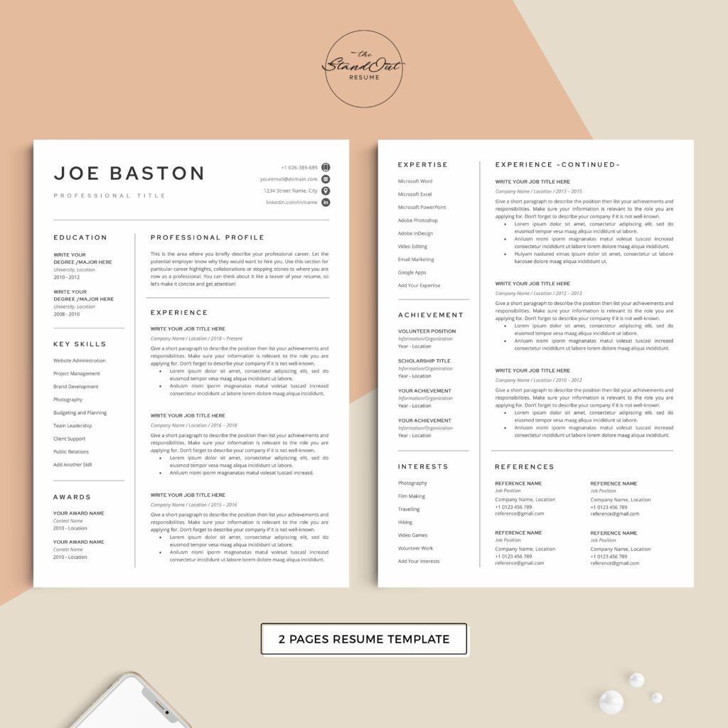 Resume/CV Template BUNDLE – MasterBundles