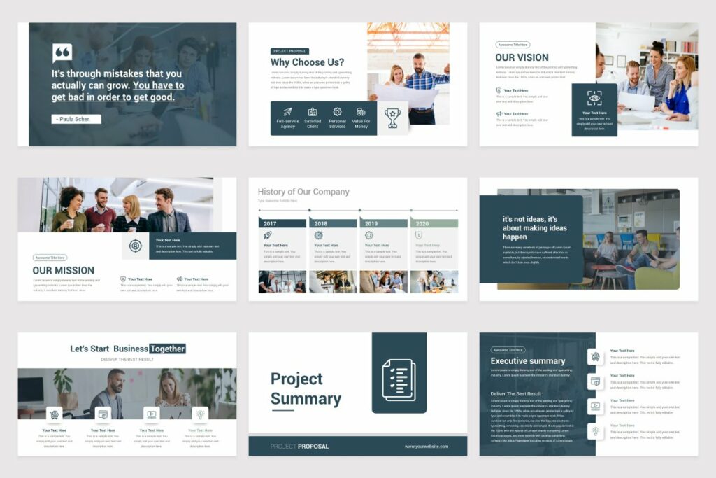 Project Proposal PowerPoint Template – MasterBundles