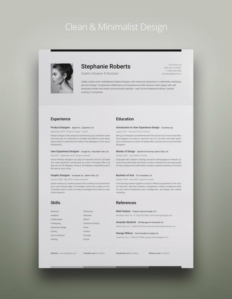 Resume & CV 1 Horizontal B – MasterBundles