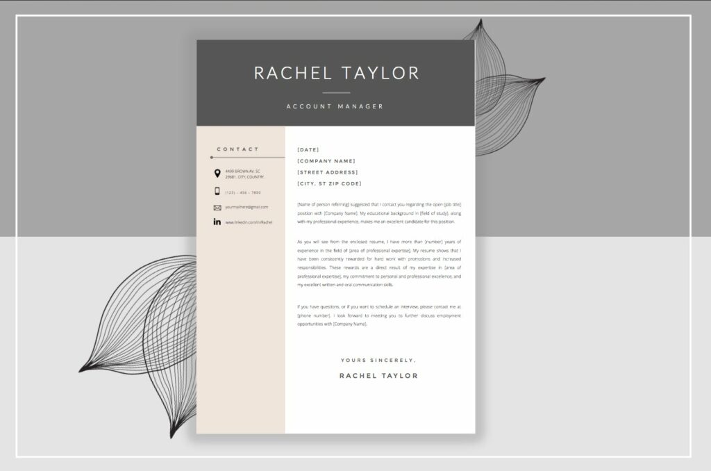 Resume Template & Cover Letter – MasterBundles
