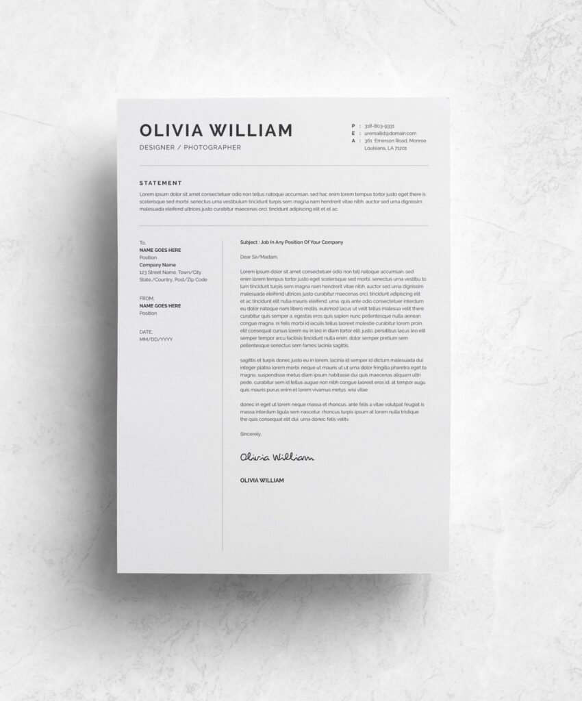 Clean Resume – MasterBundles