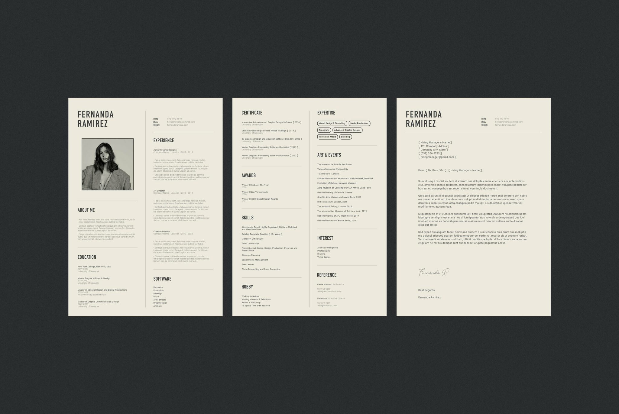 COS I Resume - CV - Letter – MasterBundles