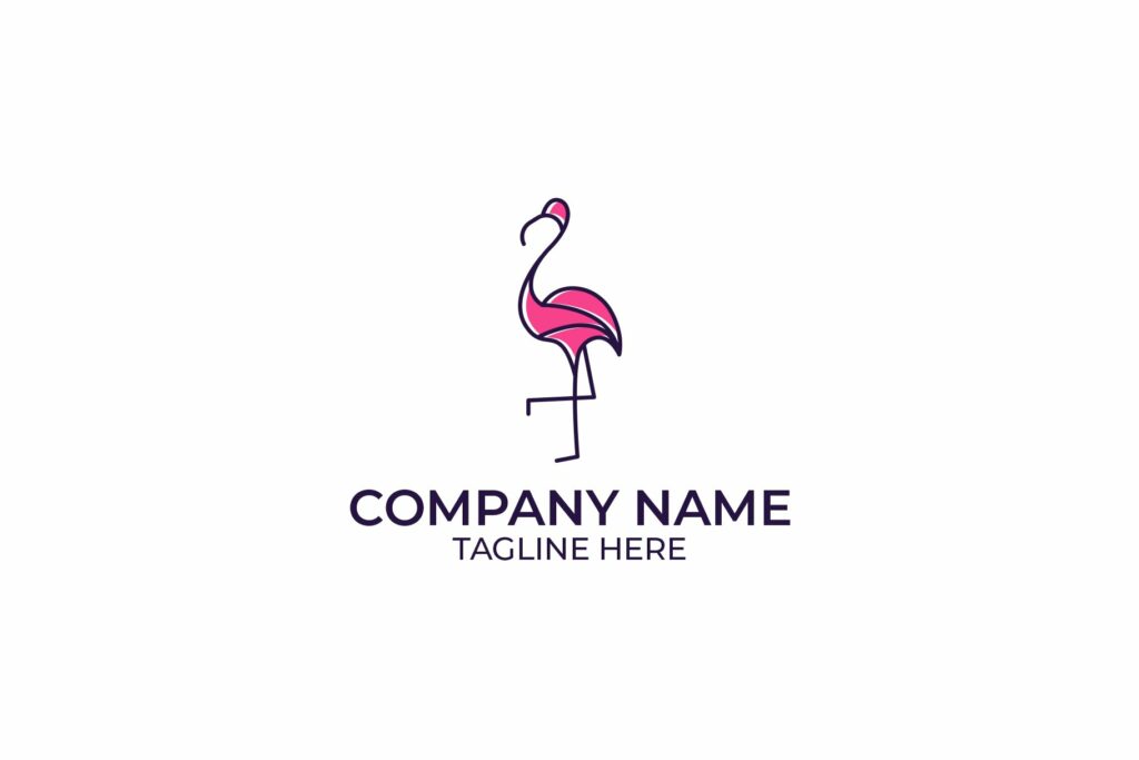 Flamingo Logo Design – MasterBundles