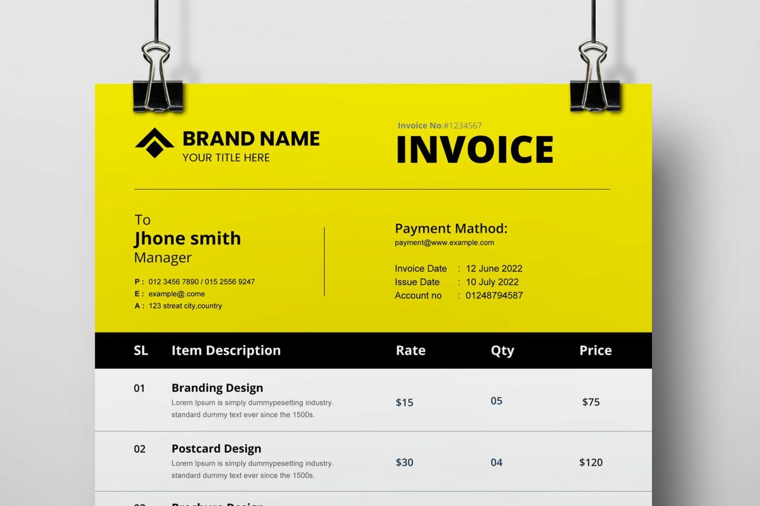 Invoice Template – MasterBundles