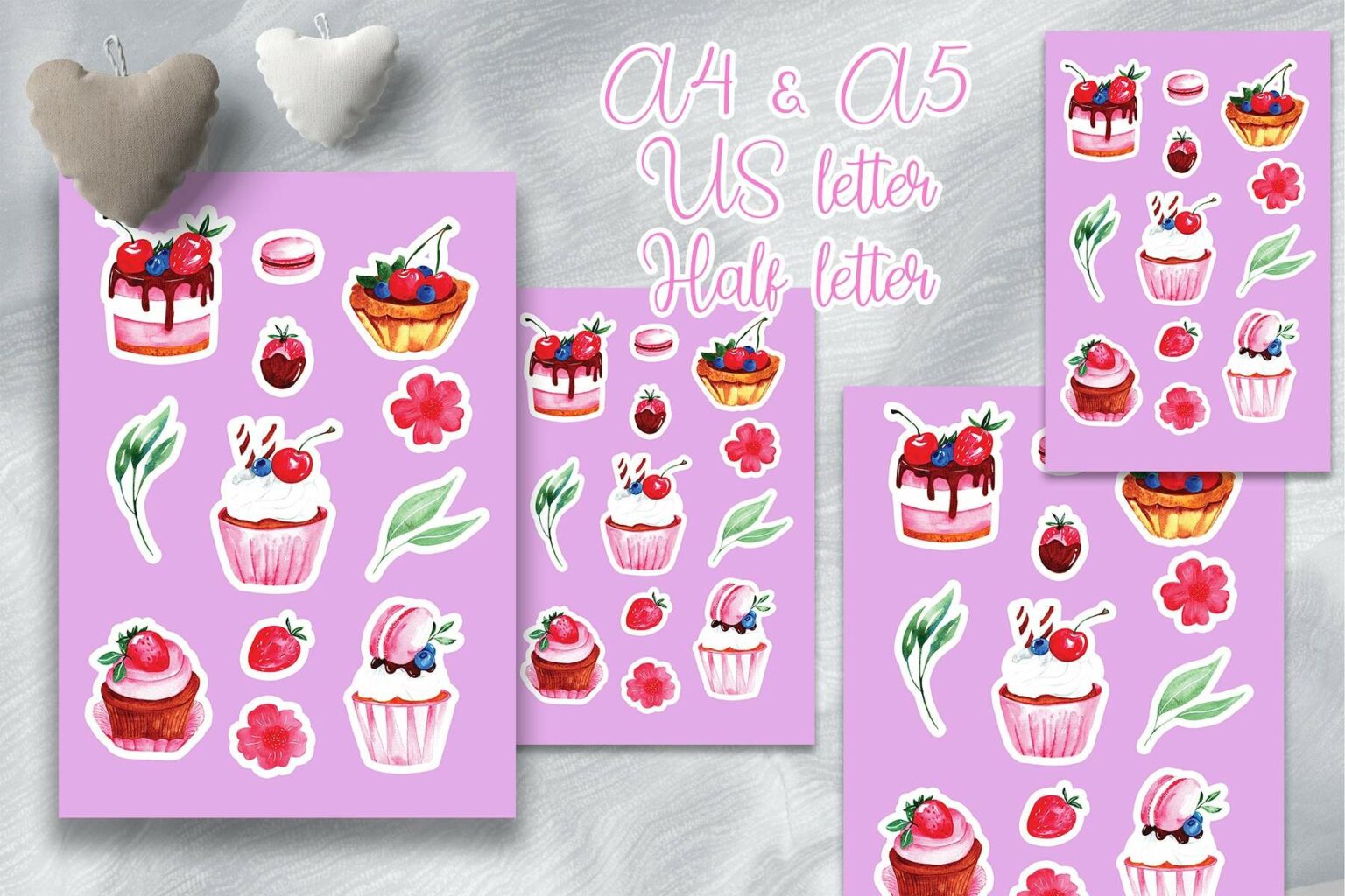 Pastry Cupcakes Sticker Pack - MasterBundles
