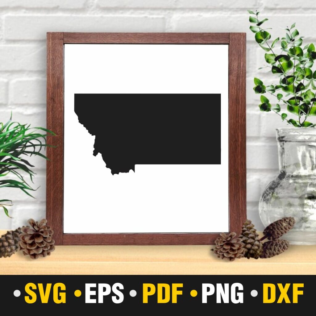 Montana Map SVG, PNG, PDF, EPS & DXF - Montana Vector Files - Perfect ...