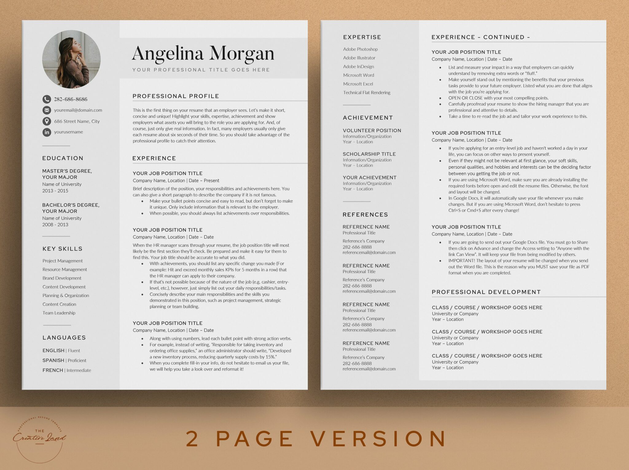 Project Manager Assistant Resume/CV - The Angel – MasterBundles