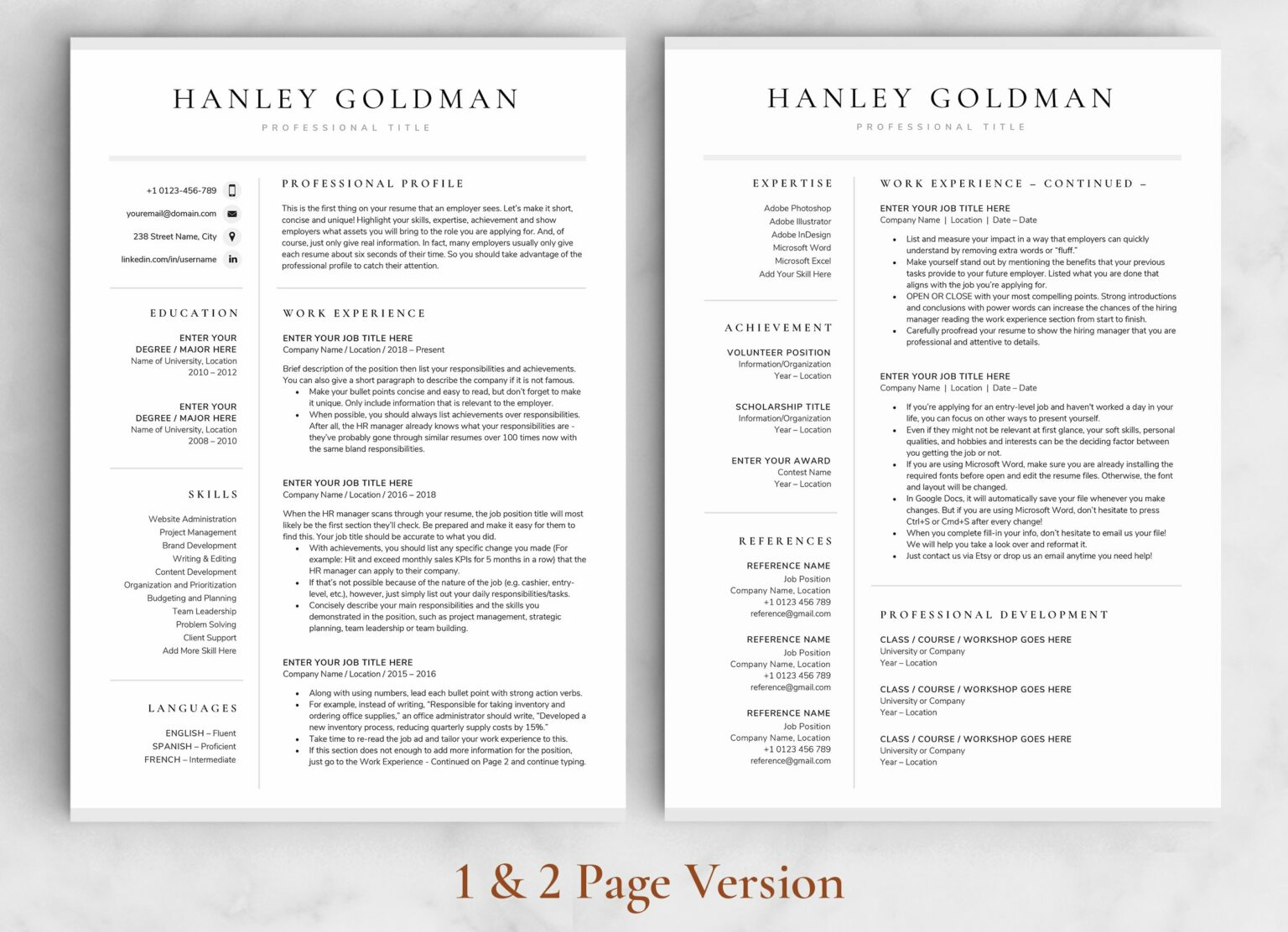 Pharmacy Resume/CV - The Goldman – MasterBundles