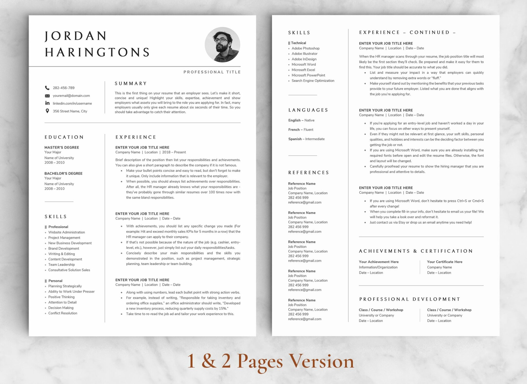 Resume/CV - The Jordan – MasterBundles