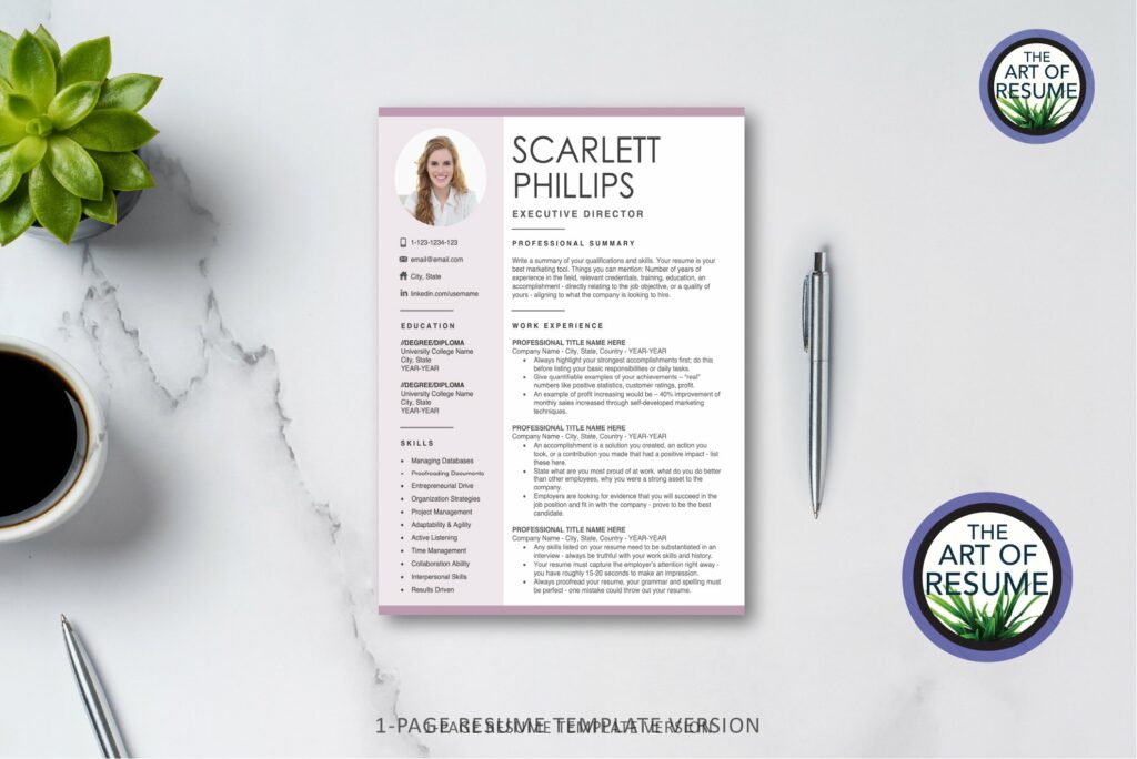 Creative Resume with Photo Picture – MasterBundles