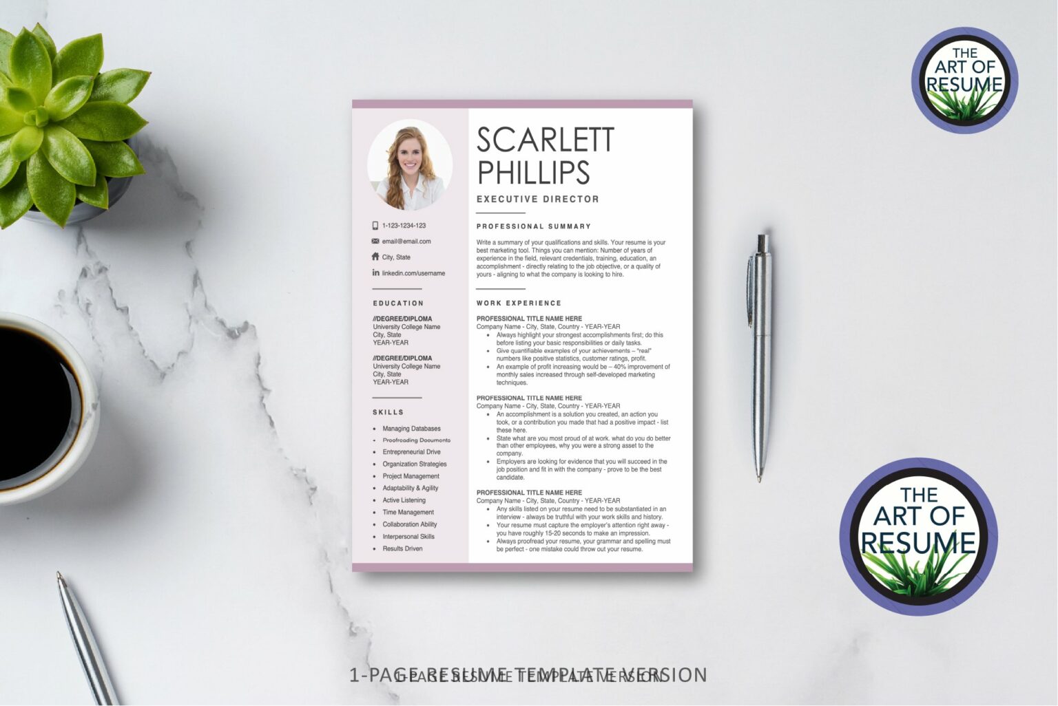 Creative Resume with Photo Picture – MasterBundles